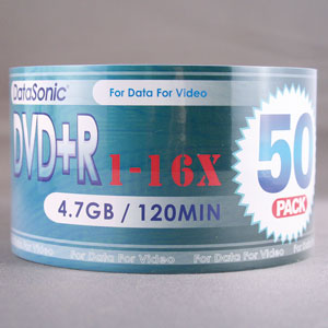 國軍福利站網路商店. DataSonic DVD+R燒錄片/50片/裸裝/贈2片DVD+R